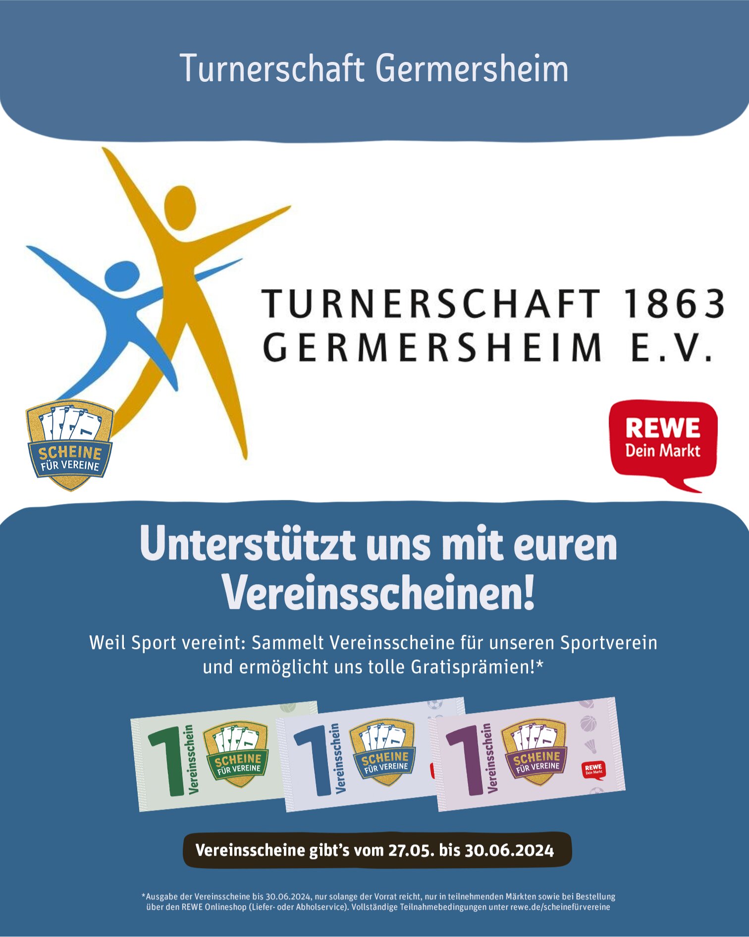 Rewe: Scheine für Vereine - Turnerschaft 1863 Germersheim e.V.